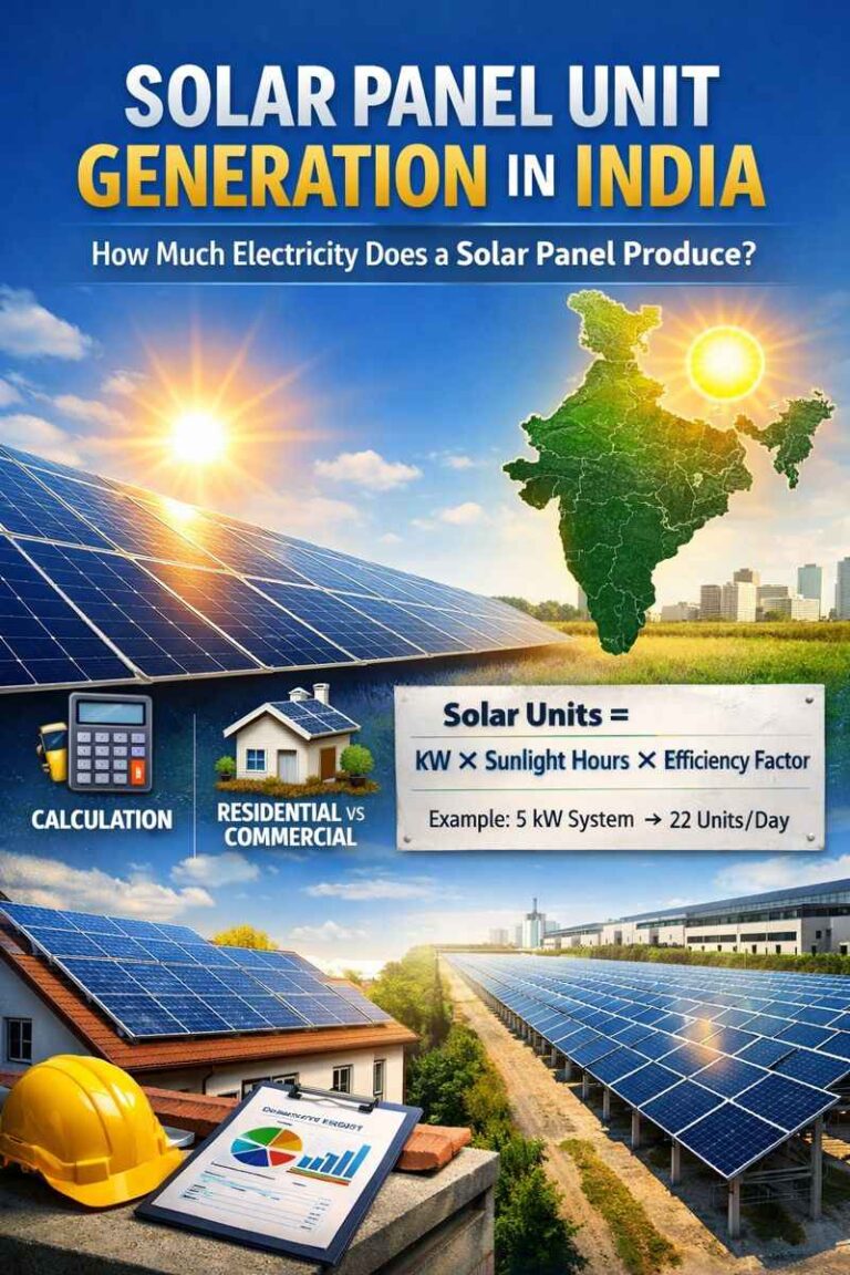 Solar Panel Unit Generation in India: Per Day, Month & Year